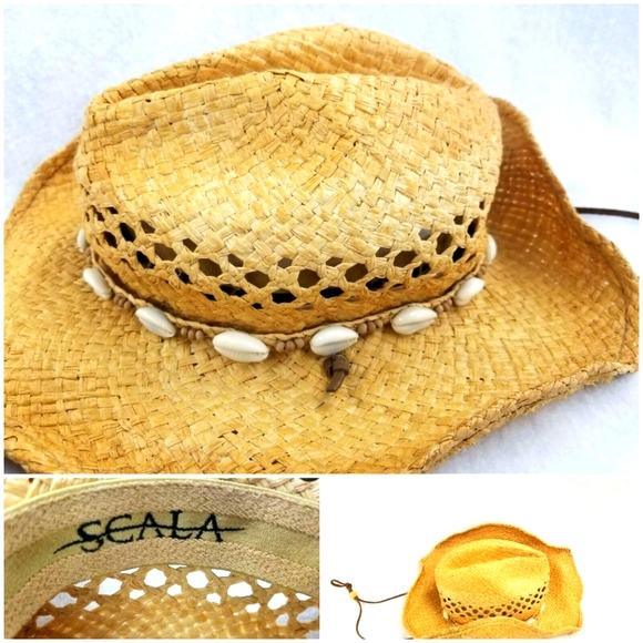 Scala | Accessories | Scala 0 Paper Tan Pinch Western Style Cowboy Hat ...